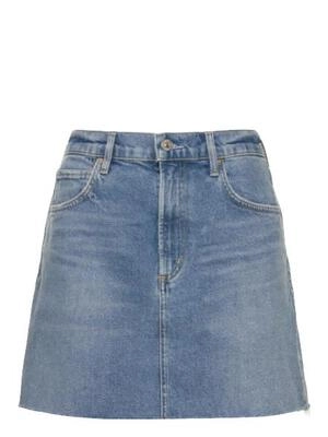 Citizens Of Humanity Beatnik Cotton Denim Mini Skirt - Blue