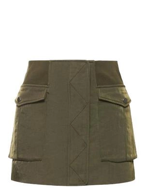 DION LEE Cargo Workwear Mini Skirt - Brown