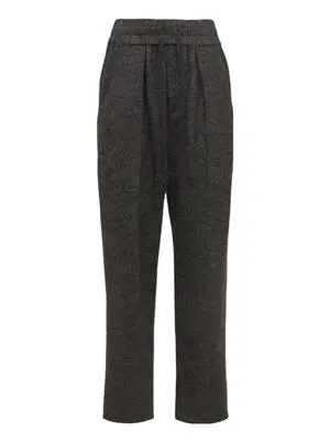 Isabel Marant Étoile Miroki Cotton Blend Straight Pants - Black