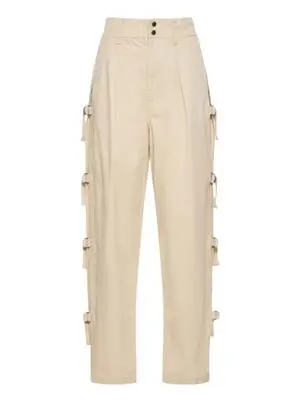 Isabel Marant Étoile Keowina Cotton Straight Pants - Nude