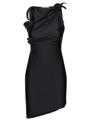 Coperni Sleeveless Floral Trim Mini Dress - Black