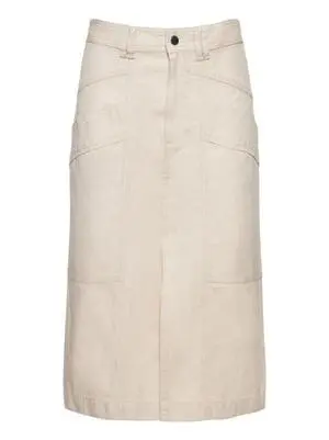 Isabel Marant Étoile Prime Cotton Trench Midi Skirt - White