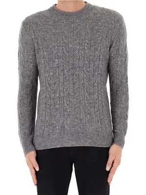BALLANTYNE Ribbed-knit Jumper - Grey