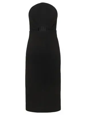 Roland Mouret Strapless Crepe Mid-length Dress - Black