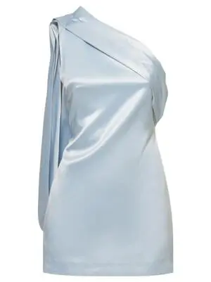 16Arlington One Shoulder Mini Dress - Light Blue