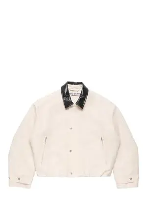 Acne Studios Leather Collar Bomber - A