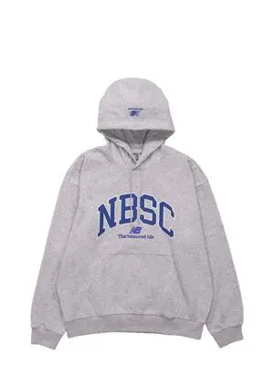 NEW BALANCE Logo Print Hoodie - Grey/blue
