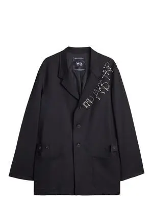 Adidas X Y-3 Chito City Graphic Wool Blazer Asia Sizing - Black