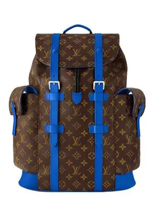 LOUIS VUITTON Christopher Mm Monogram Macassar Canvas - Blue