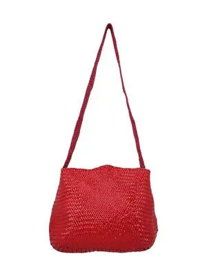 Dragon Diffusion Woven Leather Shoulder Bag - Red