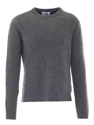 ALPHA STUDIO Ribbed-knit Crew-neck Sweater