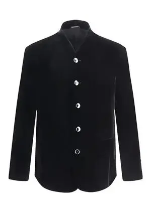 Giorgio Armani One Shot Velvet Blazer - Black