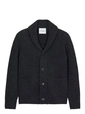 CLOSED Closed Ribbed Shawl-Collar Cardigan
