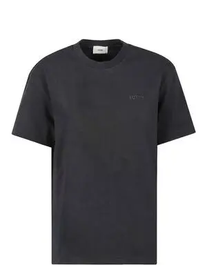 AUTRY Logo-embroidered T-shirt - Grey