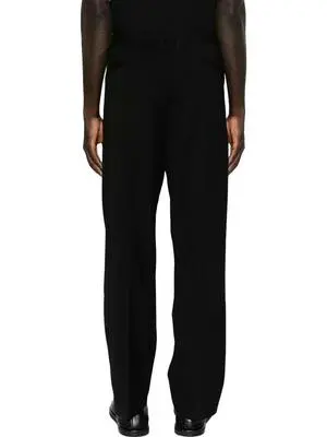 Imperial Pleated Straight-leg Trousers - Black