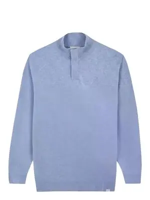 NOWADAYS Button-fastening High-neck Sweater - Blue