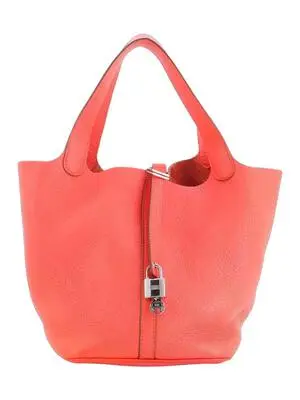 Hermès Hermès Picotin Lock Clemence MM Bucket Bag Red