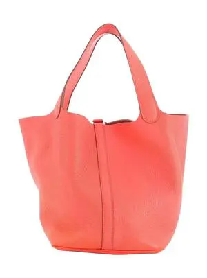 Hermès Picotin Lock Clemence Mm Bucket Bag - Red