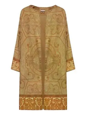 PIERRE-LOUIS MASCIA Pancake Paisley-pattern Kimono - Neutrals