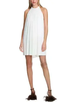 AXEL 113 AXEL 113 Thea Knotted-Back Halterneck Shift Mini Dress