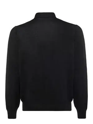 GALIANO Polo-collar Knitwear - Black