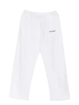 SPORTY & RICH Logo-embroidered Track Pants - White