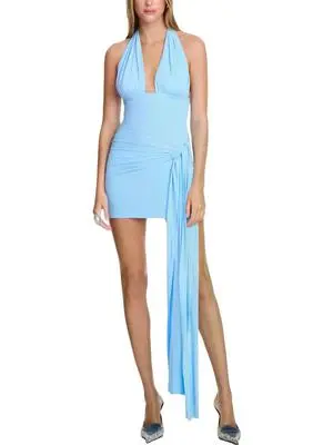 AXEL 113 Coco Draped Halterneck Fitted Mini Dress