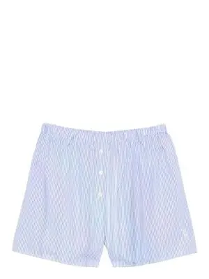 SPORTY & RICH Vertical-stripe Shorts - Blue