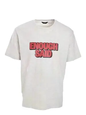 TEE LIBRARY Slogan-print Cotton T-shirt - Neutrals