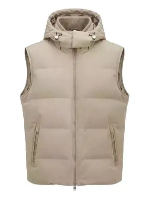 MONTECORE Hooded Quilted Gilet - Neutrals