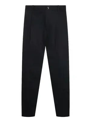 NINE:INTHE:MORNING Pleated Tapered-leg Trousers - Black