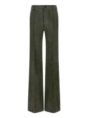 STOULS Stouls Suede Boot-Cut Trousers