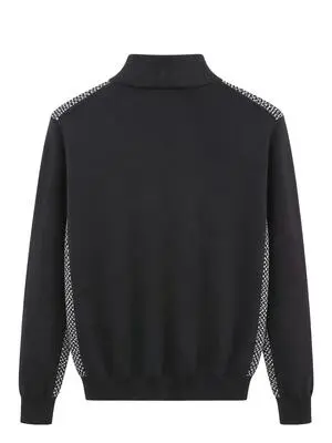 TOMBOLINI Tombolini Herringbone-Pattern Zip-Up Cardigan Blue