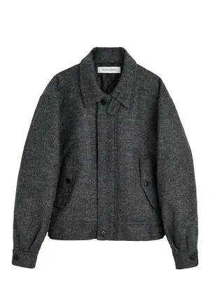 SUNFLOWER Sunflower Harrington Herringbone-Pattern Jacket