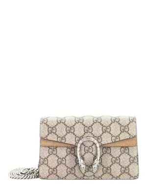 Gucci Dionysus Gg Coated Canvas Super Mini Crossbody Bag - Brown