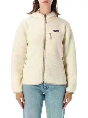 Patagonia Fleece-texture Hooded Jacket - White