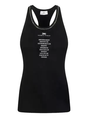 Elisabetta Franchi Chain-link Tank Top - Black