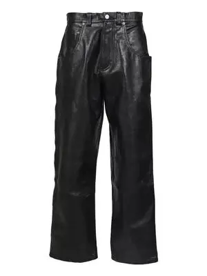 Vetements Leather Trousers - Black