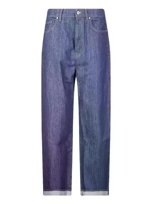 P.a.r.o.s.h Contrast-stitched Denim Jeans - Blue