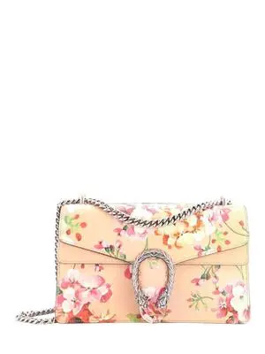 Gucci Dionysus Blooms Print Leather Shoulder Bag - Neutrals
