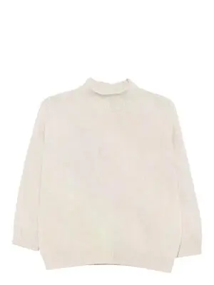 VANISE Vanisè High-Neck Drop-Shoulder Sweater