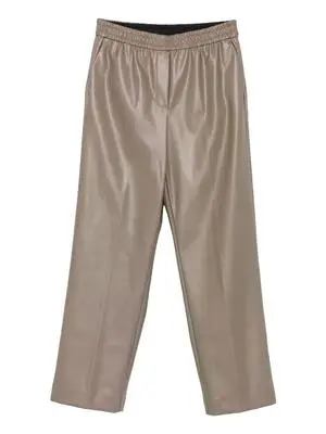 NUDE Faux-leather Trousers - Grey