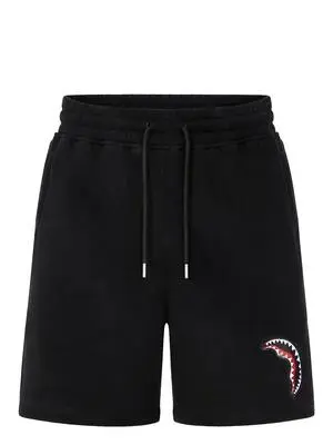 SPRAYGROUND Shark Central Drawstring Shorts - Black
