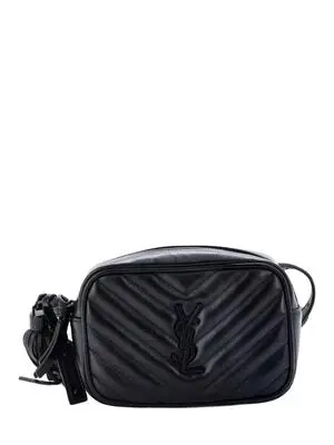 Saint Laurent Lou Matelasse Chevron Leather Belt Bag - Black