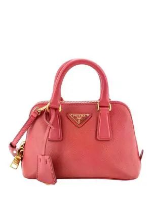Prada Promenade Bag Saffiano Leather Mini Crossbody Bag - Pink