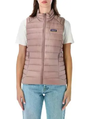 Patagonia Logo-patch Down Vest - Pink