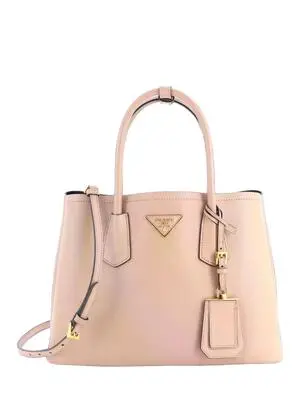 Prada Cuir Double Saffiano Leather Tote Bag - Neutrals