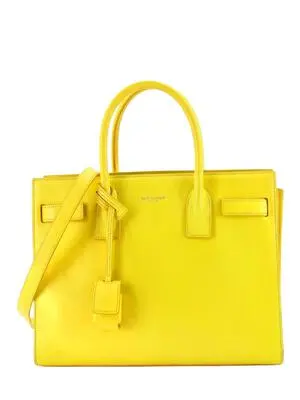 Saint Laurent Saint Laurent Sac De Jour Leather Tote Bag Yellow