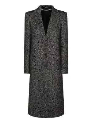 TAGLIATORE Tagliatore Herringbone Single-Breasted Coat