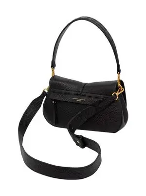 GIANNI CHIARINI Grained-leather Shoulder Bag - Black